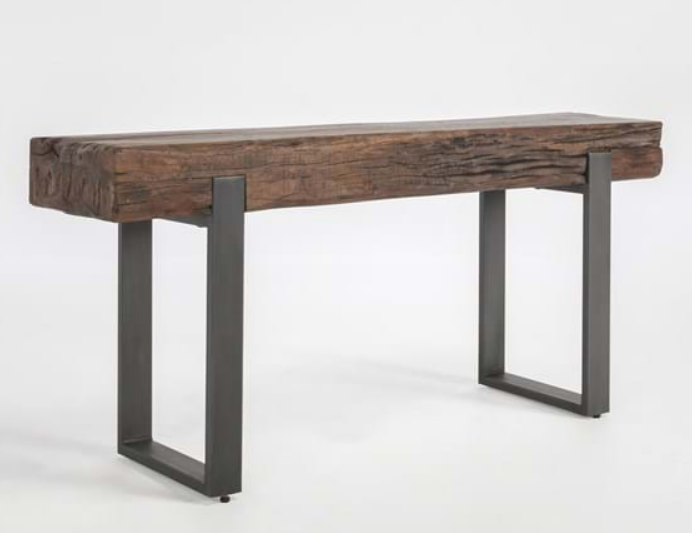 Reclaimed Wood Iron Console – Bella B Decor